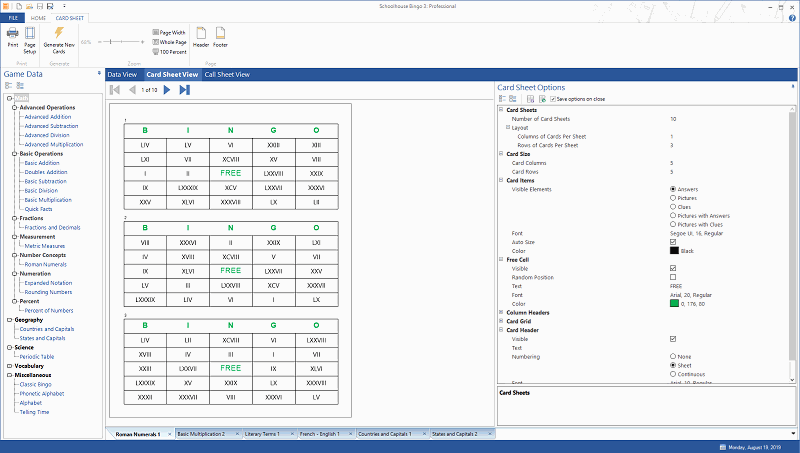 Bingo Card Generator for Teachers | Schoolhouse Bingo